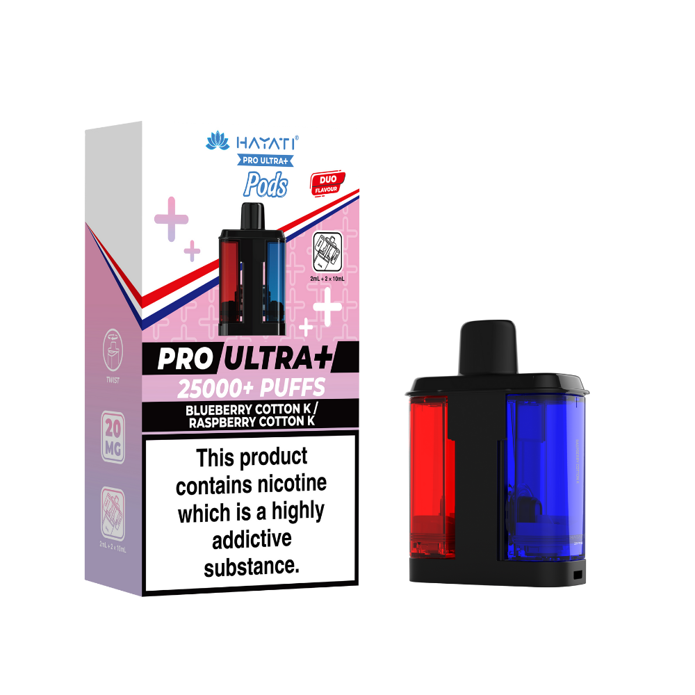 Hayati Pro Ultra Plus 25K Prefilled Pods Blueberry Cotton K Raspberry ...