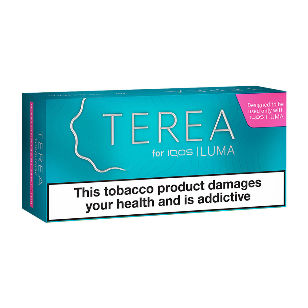 Turquoise TEREA Tobacco Sticks | IQOS Iluma Bulk Buy Carton | UK Seller