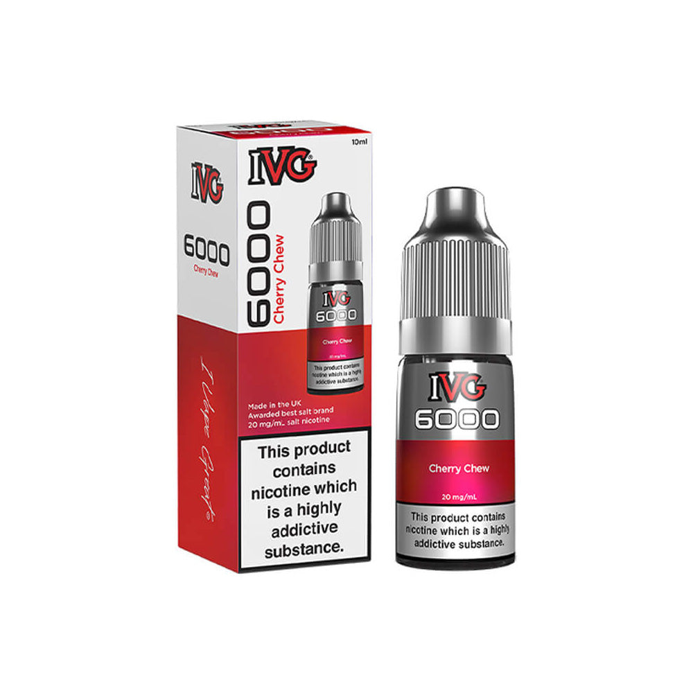 IVG 6000 E Liquid 10ml | Cherry Chew| Free UK Delivery