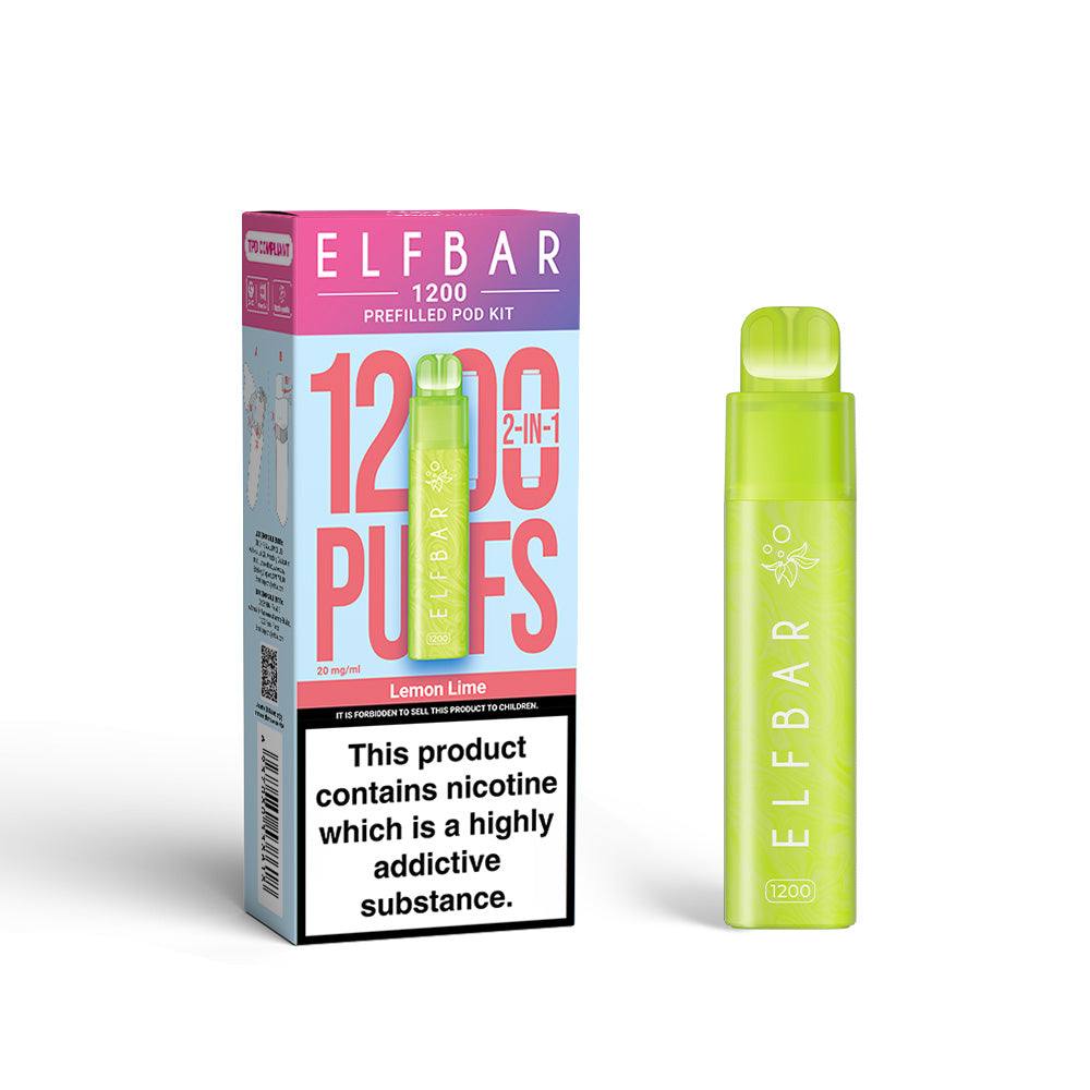Elf Bar EB1200 | Lemon Lime | Free UK Delivery