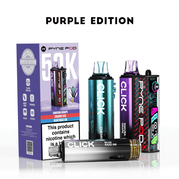 Pyne Pod Click 50k Prefilled Pod Kit Purple Edition