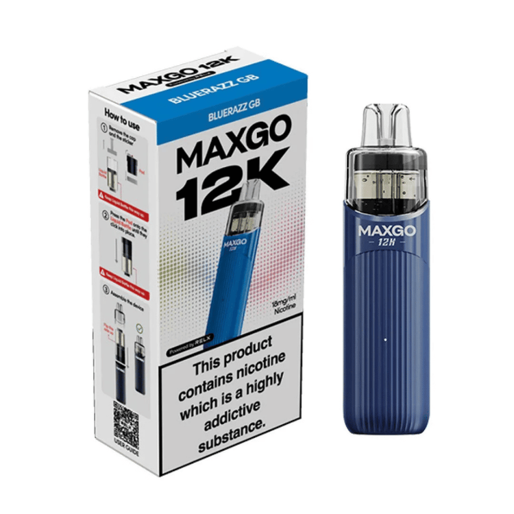 Relx Maxgo 12K Prefilled Pod Kit Blue Razz Gb