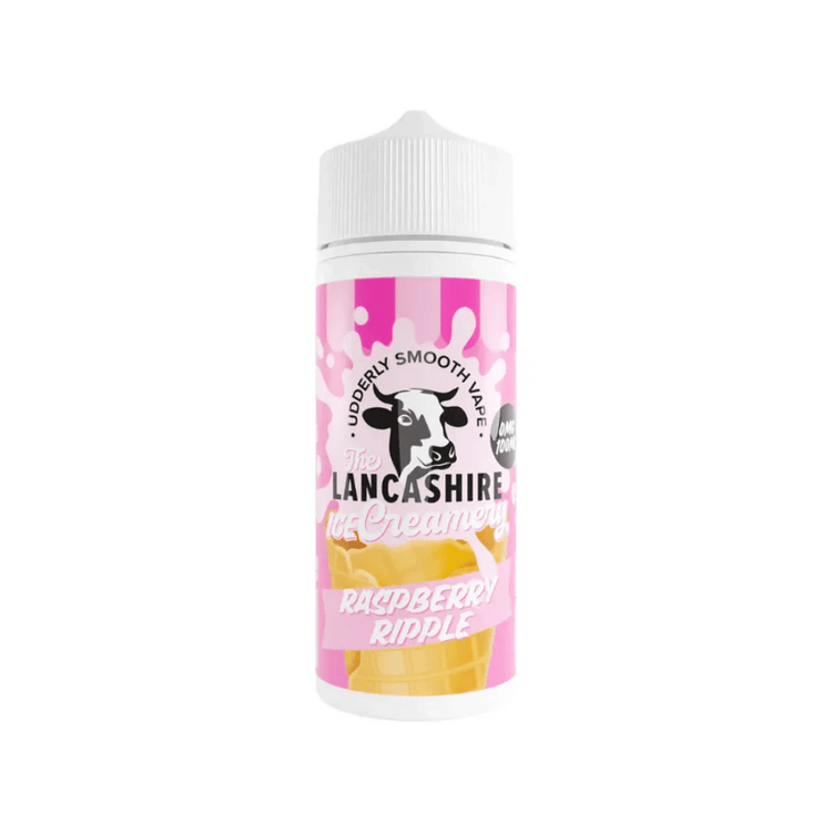 The Lancashire Creamery 100ml Shortfill E-Liquid Raspberry Ripple