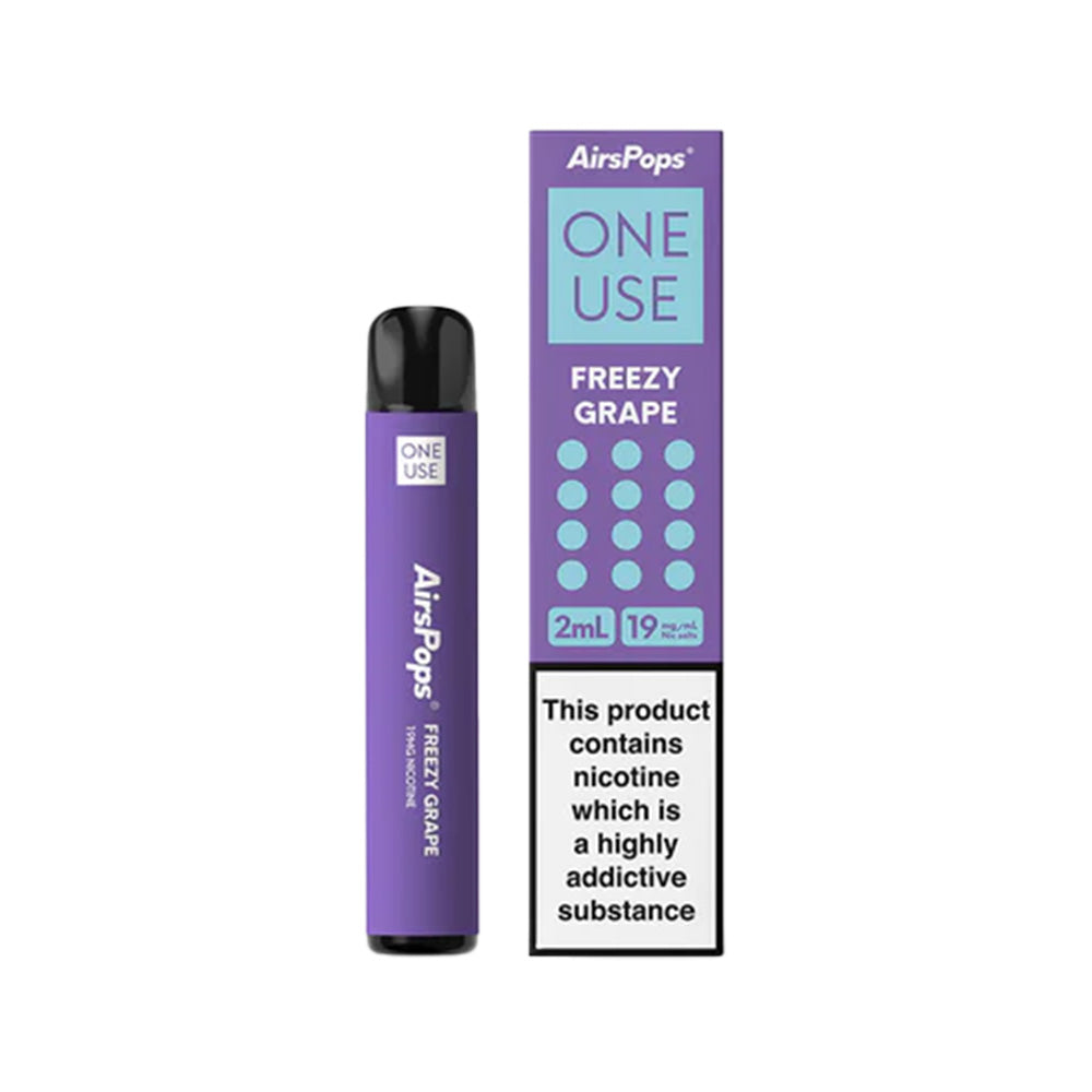 AirsPops ONE USE Disposable Vape | Freezy Grape | Free UK Delivery