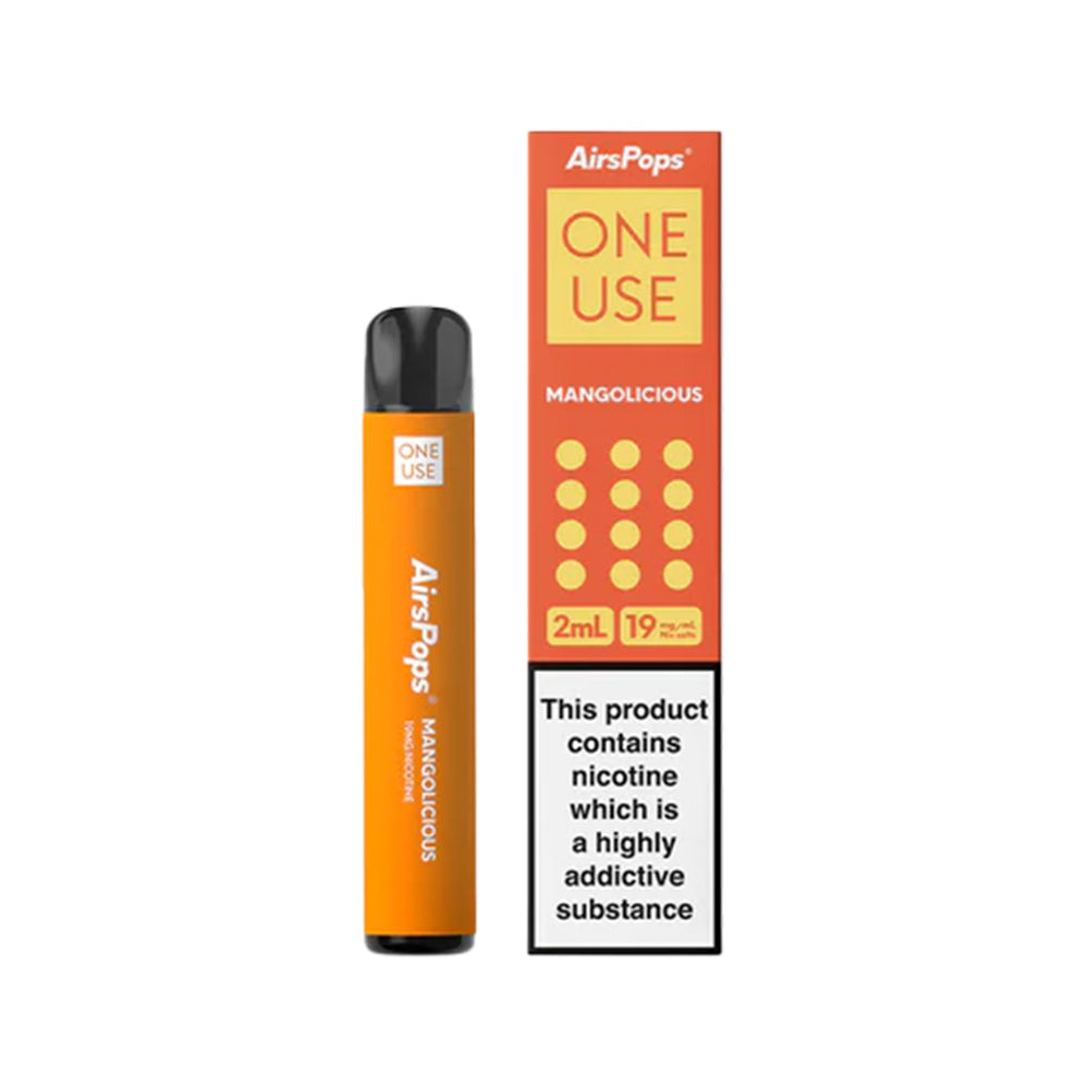AirsPops ONE USE Disposable Vape | Mangolicious | Free UK Delivery