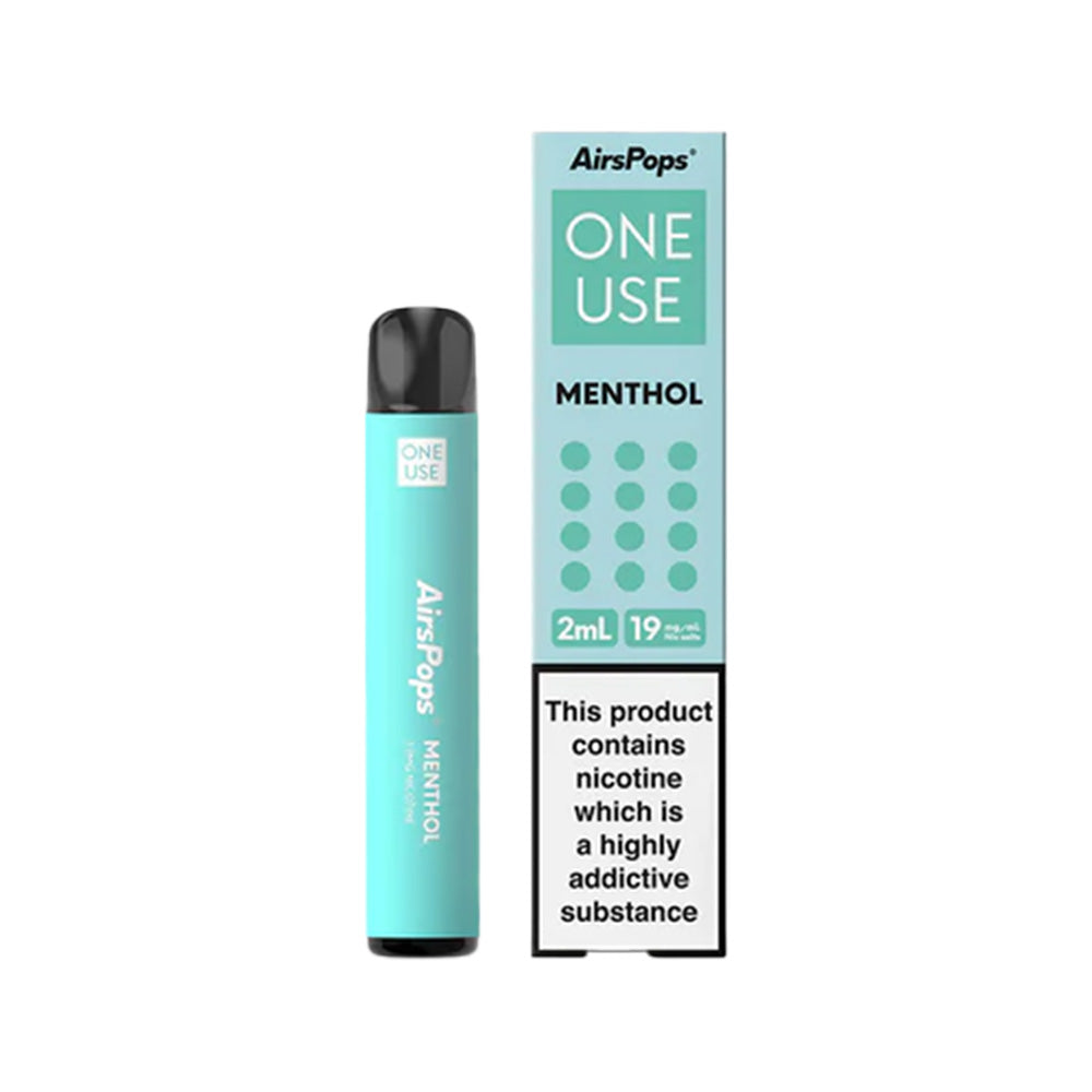AirsPops ONE USE Disposable Vape | Menthol | Free UK Delivery