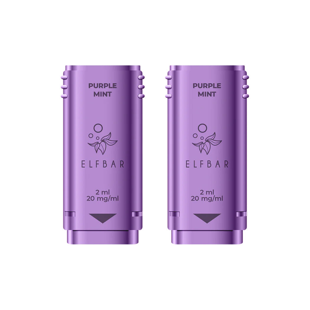 Elf Bar 1200 Purple Mint Pods (2 Pack) | Free UK Delivery