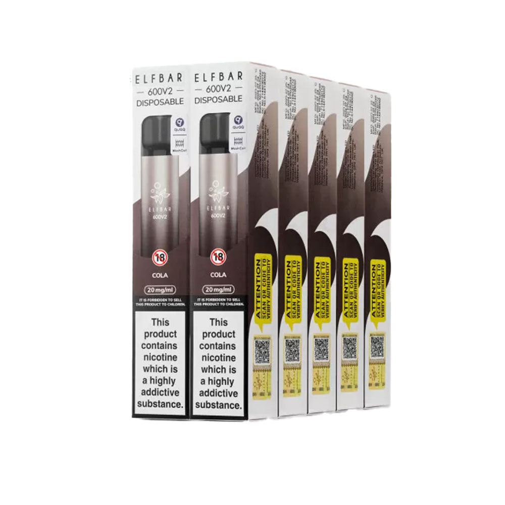 Elf Bar 600 V2 10 Pack | Cola | Free UK Delivery