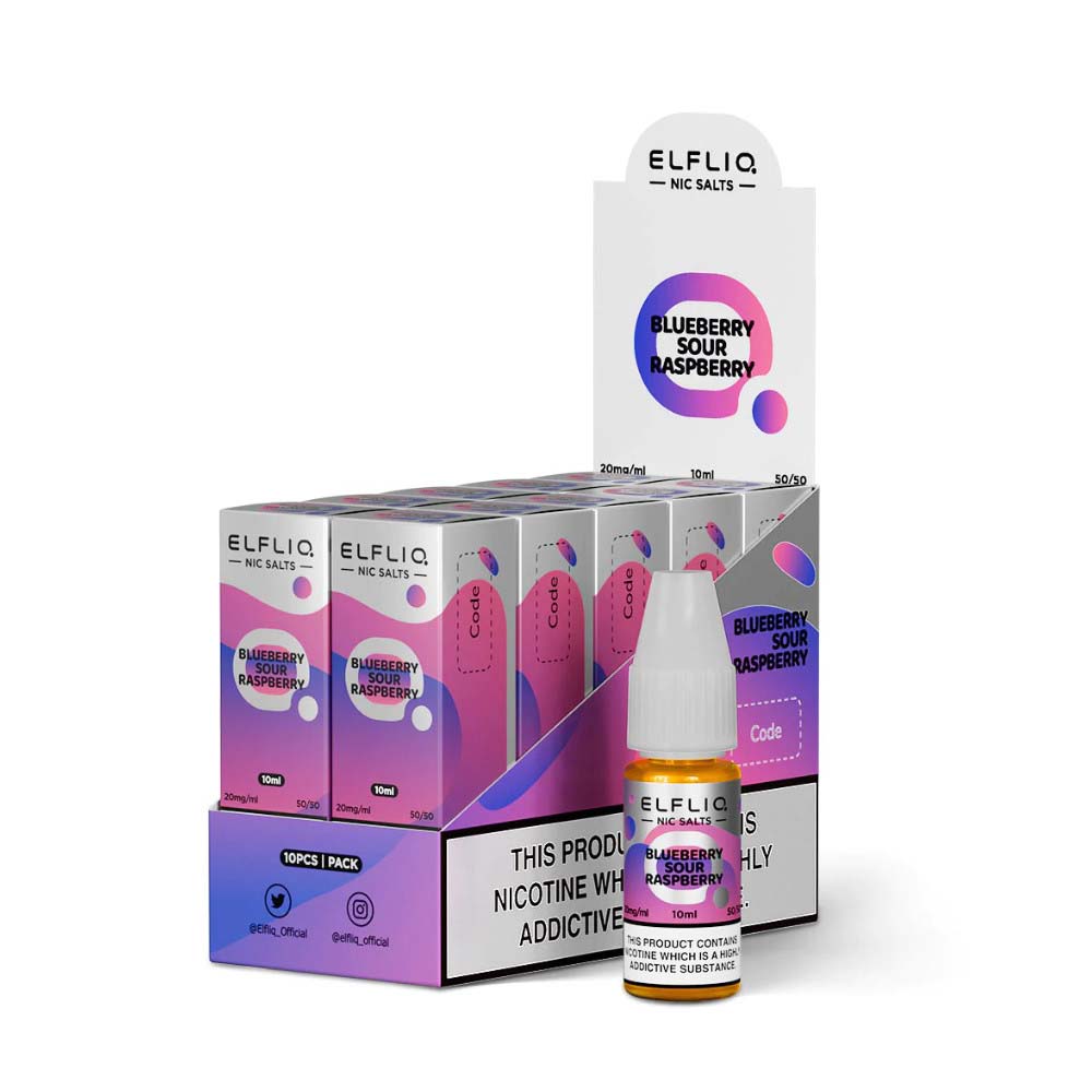 ElfLiq 10 x Bottle Pack | Blueberry Sour Raspberry E Liquid | Free UK ...