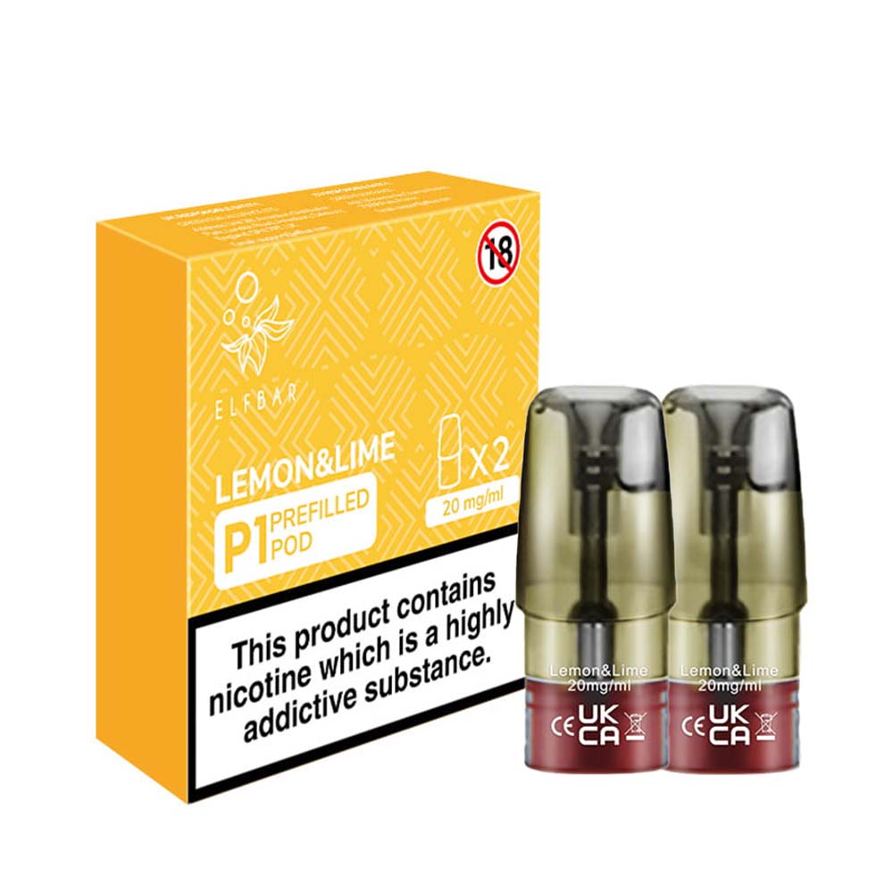 Elf Bar Mate P1 Lemon & Lime Pods (2 Pack) | Free UK Delivery