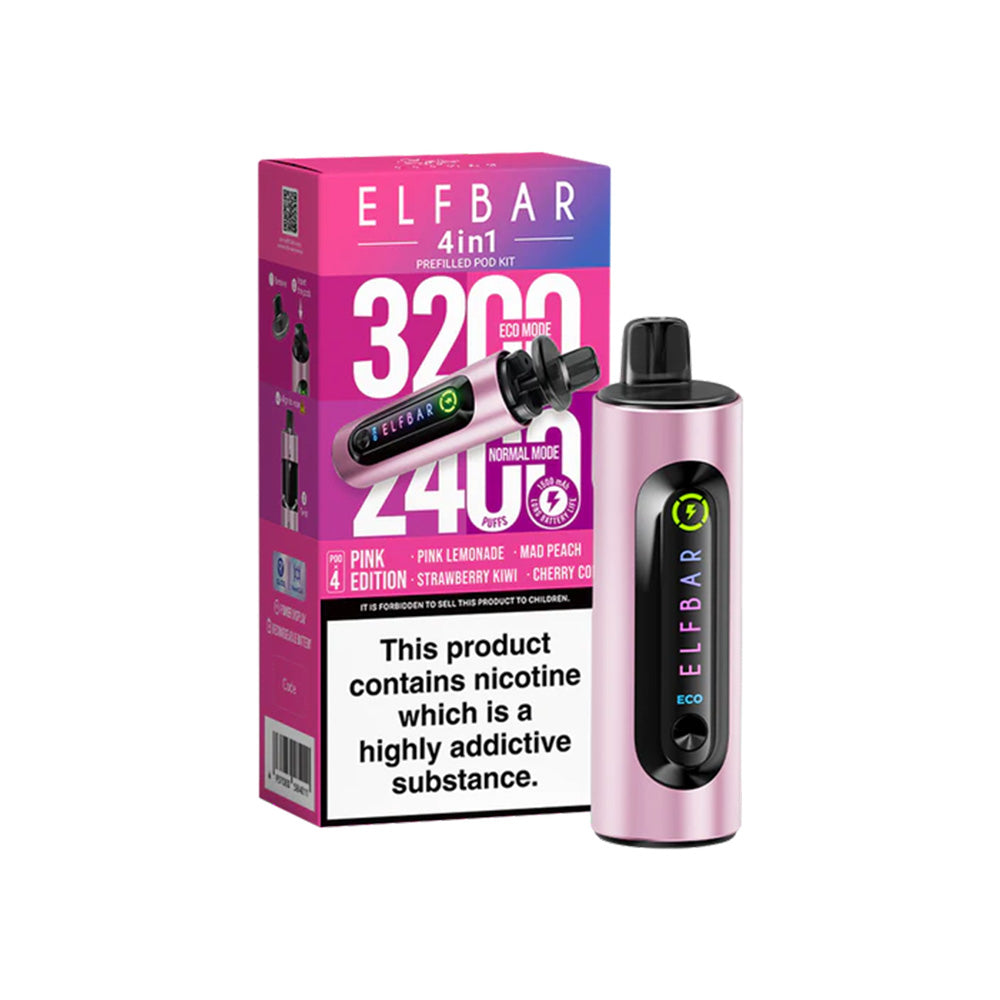 Elf Bar 4 in 1 Pod Vape Kit | 3200 Puffs | Free UK Delivery