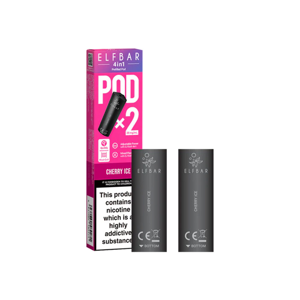 Elf Bar 4 in 1 Pods (2 Pack) | Cherry Ice | Free UK Delivery