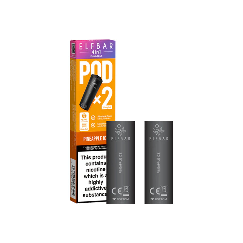 Elf Bar 4 in 1 Pods (2 Pack) | Pineapple Ice | Free UK Delivery