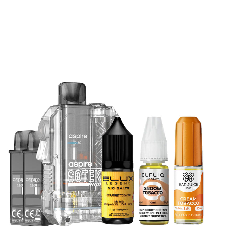 Aspire Gotek X Vape Kit Bundle | Tobacco | Free UK Delivery