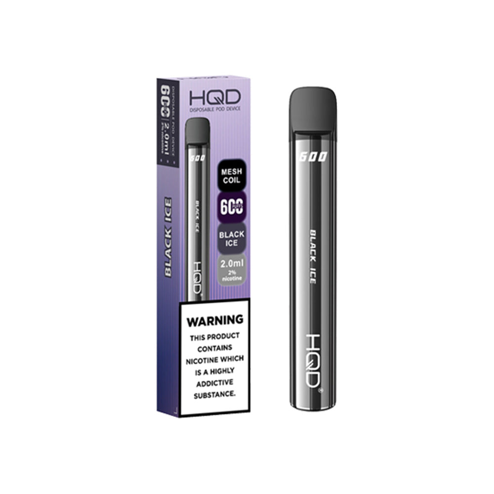 HQD 600 Disposable Vape | Black Ice | Free UK Delivery
