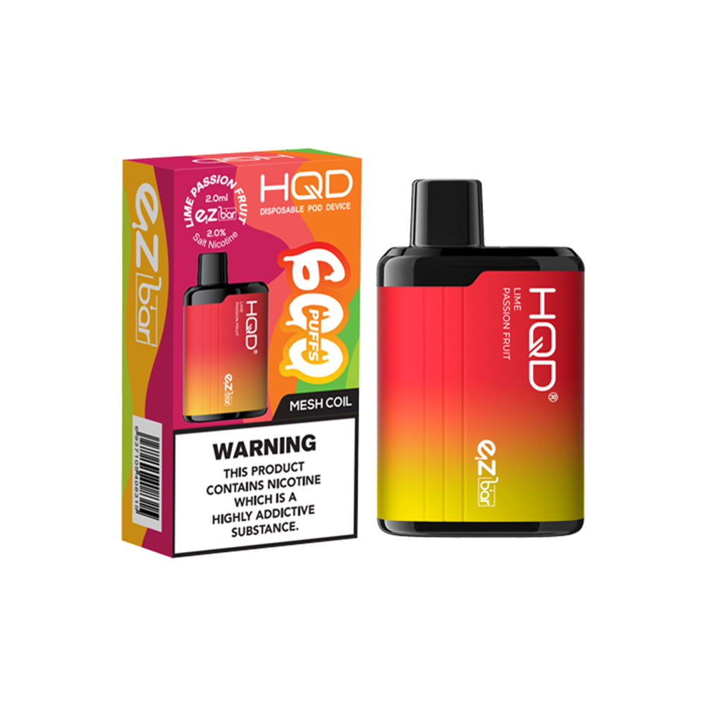 HQD EZ Disposable Vape | Lime Passion Fruit | Free UK Delivery