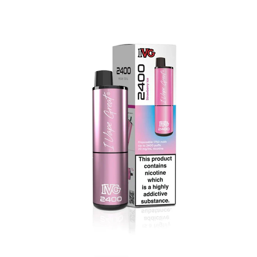 IVG 2400 Disposable Vape | Strawberry Ice | Free UK Delivery