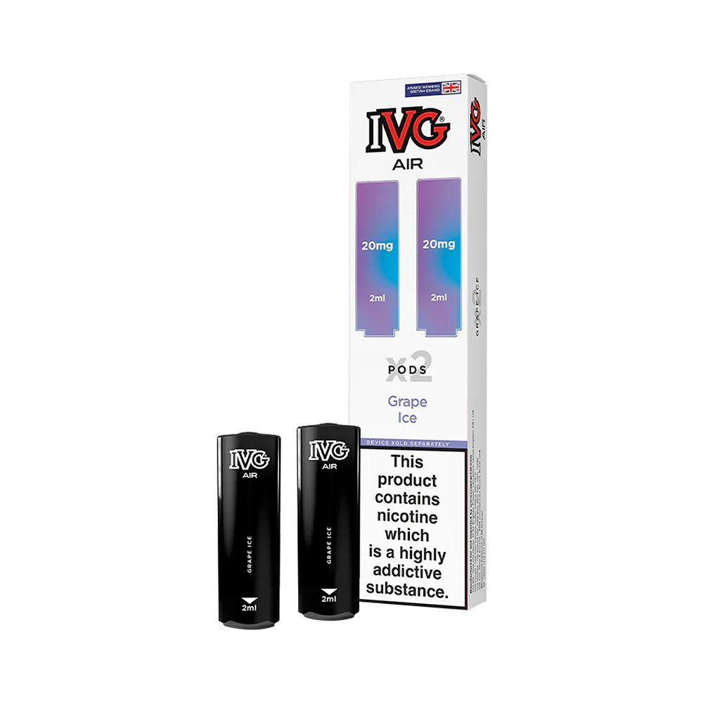 IVG Air Pods (2 Pack) | Grape Ice | Free UK Delivery