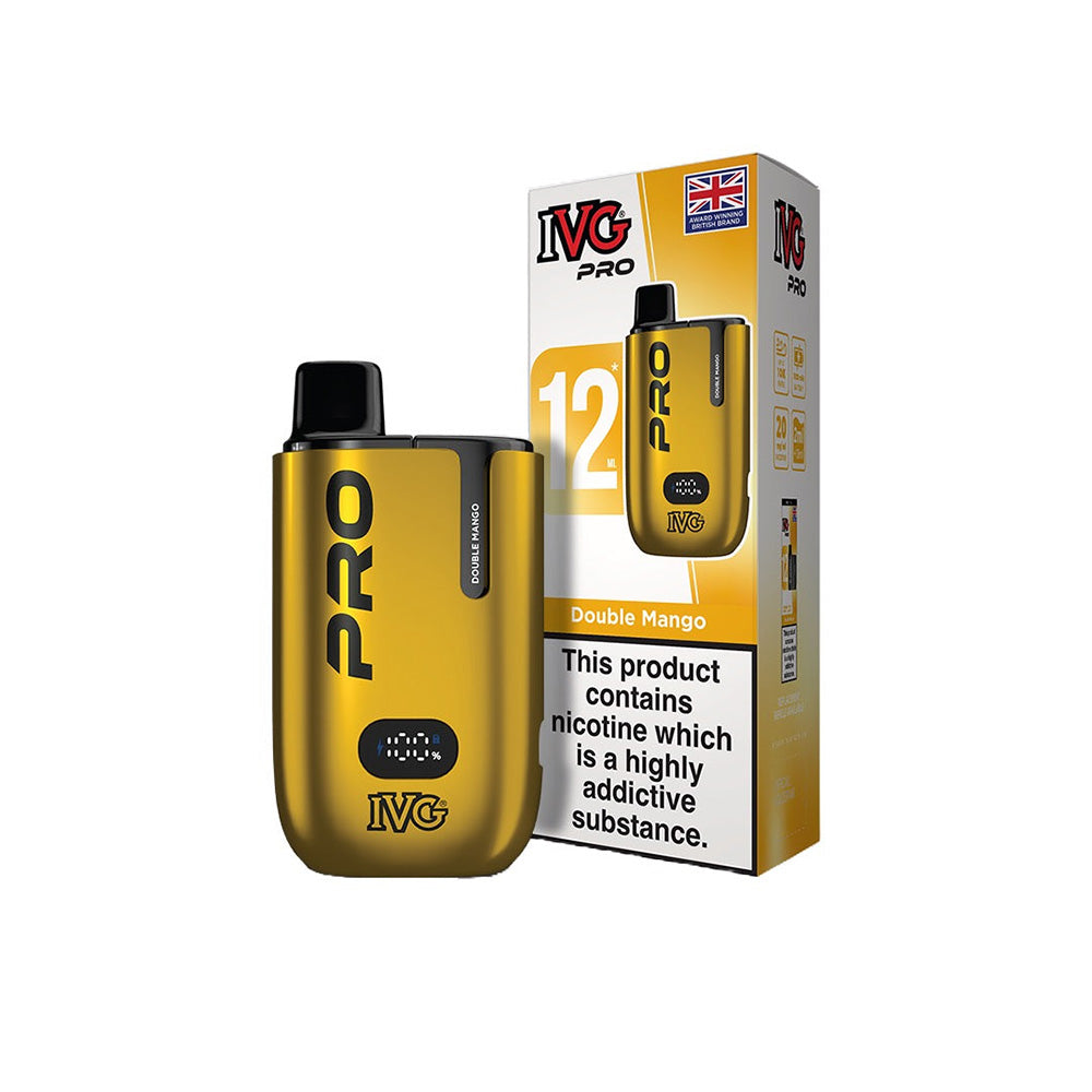 IVG Pro 12 10000 Puff Disposable | Double Mango | Free UK Delivery