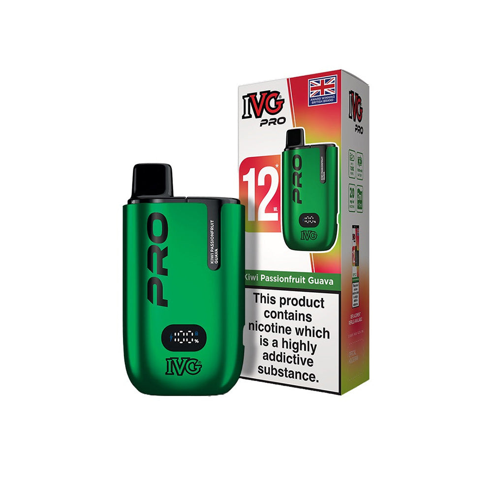 IVG Pro 12 10000 Puff Disposable | Kiwi Passionfruit Guava | Free UK ...