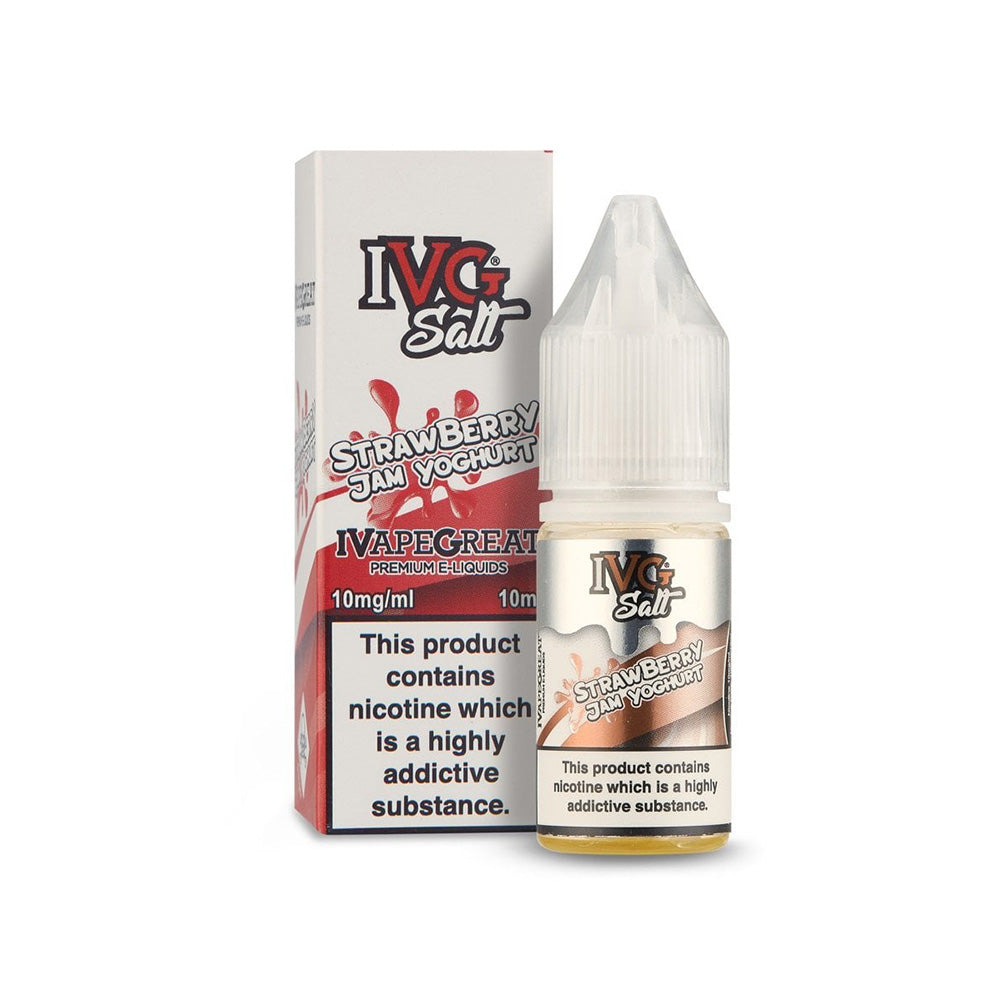 IVG Salts E Liquid 10ml | Strawberry Jam Yoghurt| Free UK Delivery