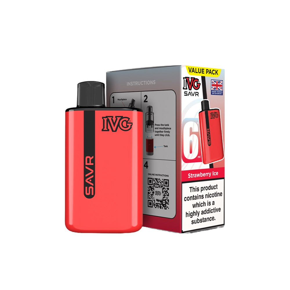 IVG SAVR 3000 Puff Disposable | Strawberry Ice | Free UK Delivery