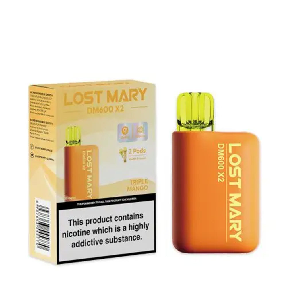 Lost Mary DM600 X2 Disposable Vape | Triple Mango | Free UK Delivery