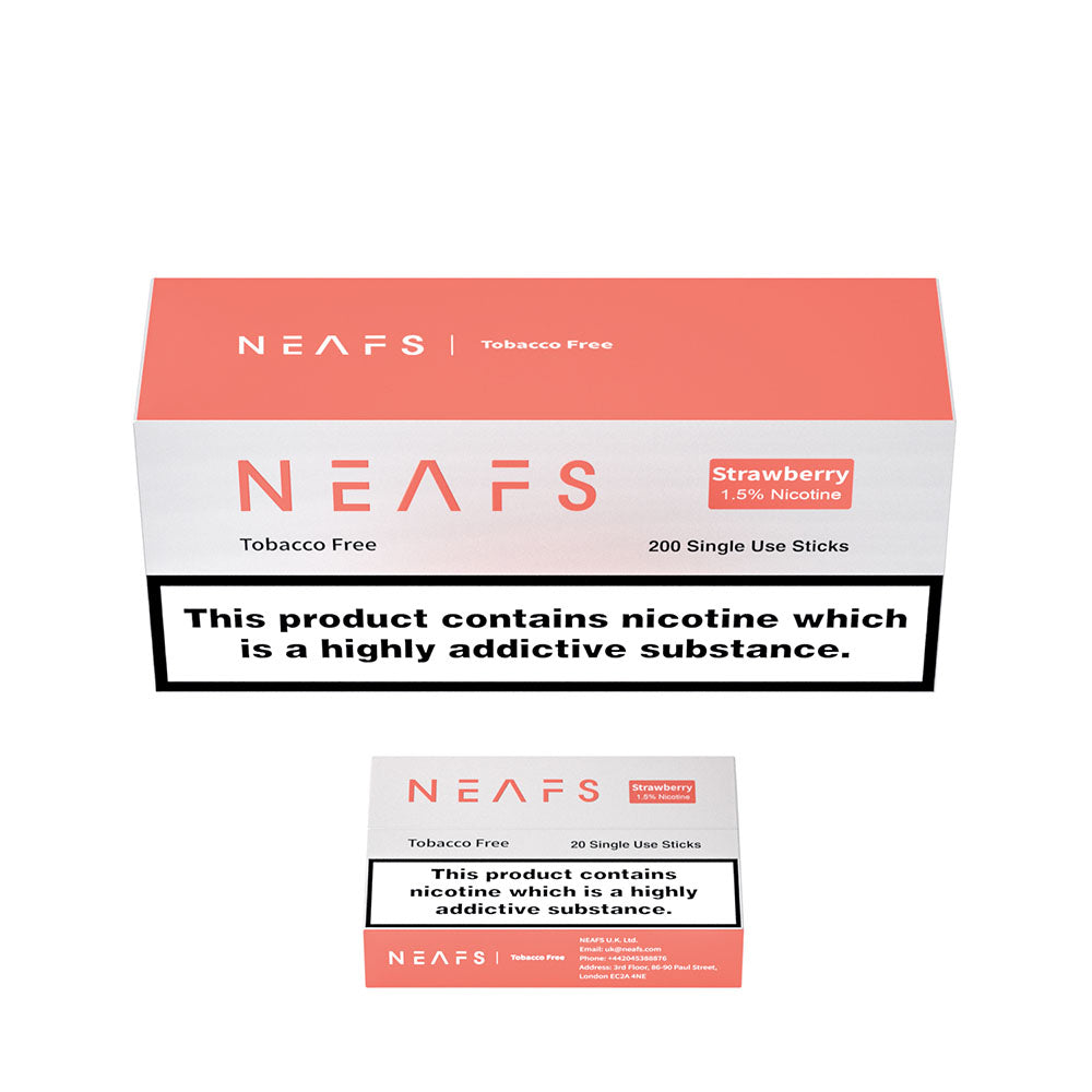 NEAFS 200 Stick Carton | Strawberry Flavour | Free UK Tracked Delivery
