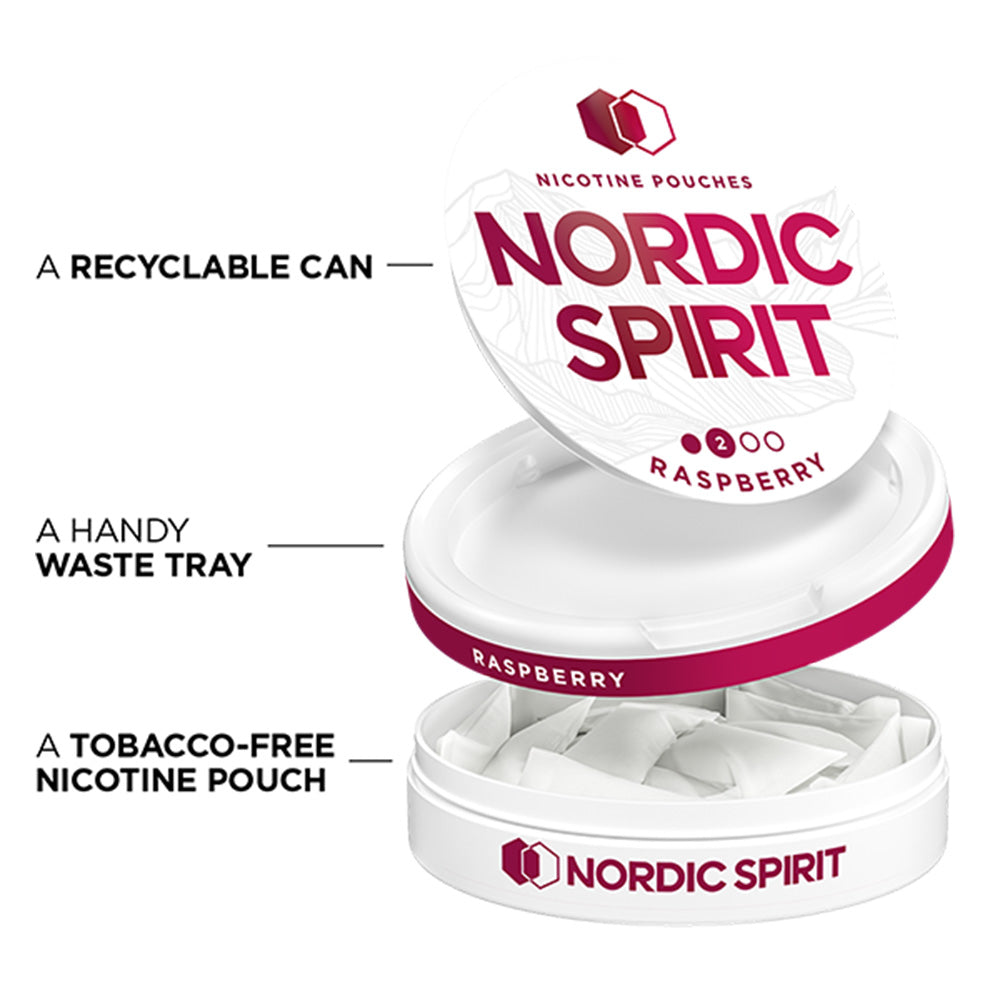 Nordic Spirit Raspberry | Nicotine Pouches | Free UK Delivery