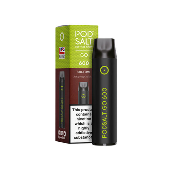 Pod Salt Go 600 Disposable Vape| Cola Lime | Free UK Delivery