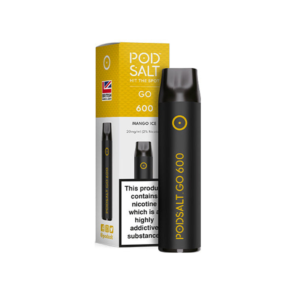 Pod Salt Go 600 Disposable Vape| Mango Ice | Free UK Delivery