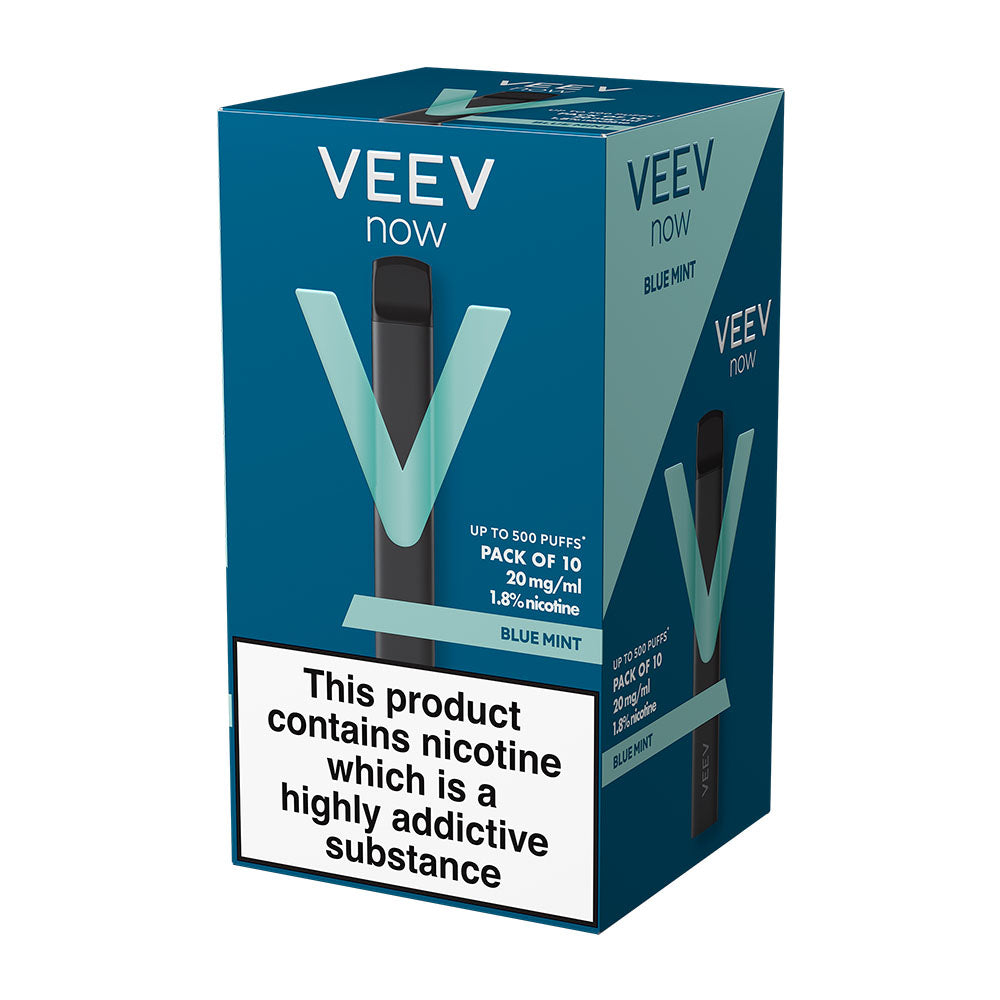 10 x VEEV Now Blue Mint Disposable Vapes | Creamy Mint | Free UK Delivery