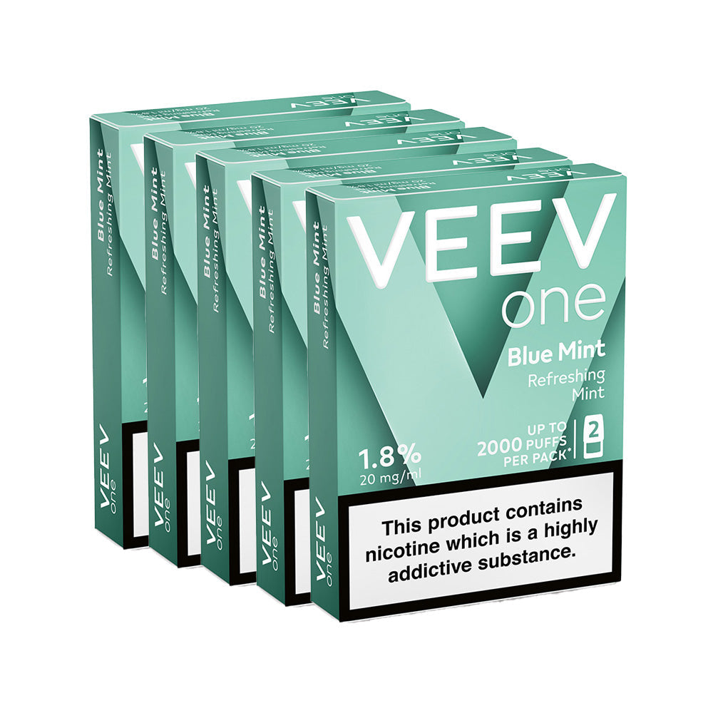 VEEV One Blue Mint Pods | 5 Pack Bundle| Free UK Delivery