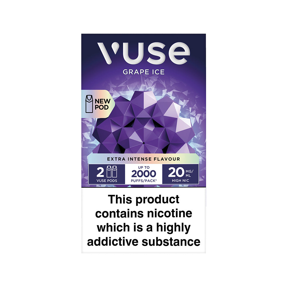 Vuse Extra Intense E-Liquid Pods | Grape Ice | Free UK Delivery