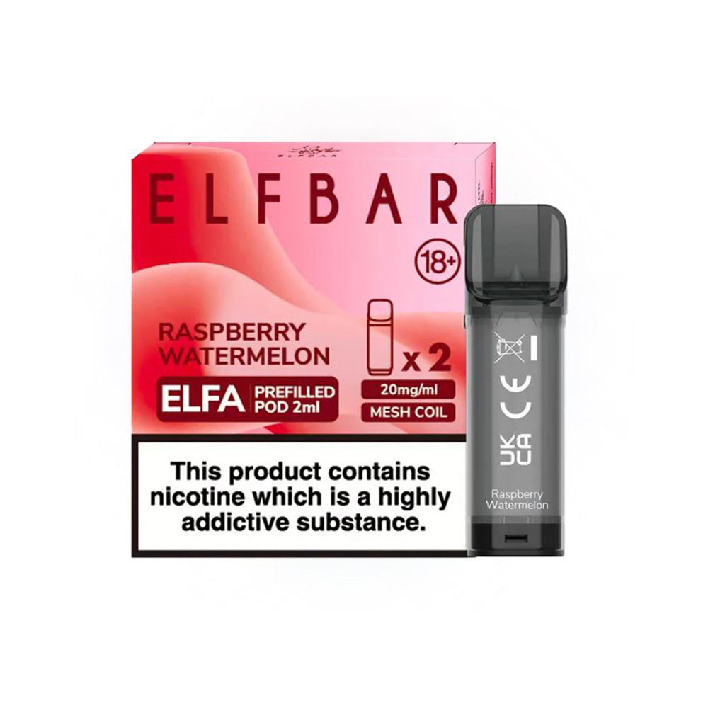 Elf Bar ELFA Raspberry Watermelon Pods (2 Pack) | Elf Pods