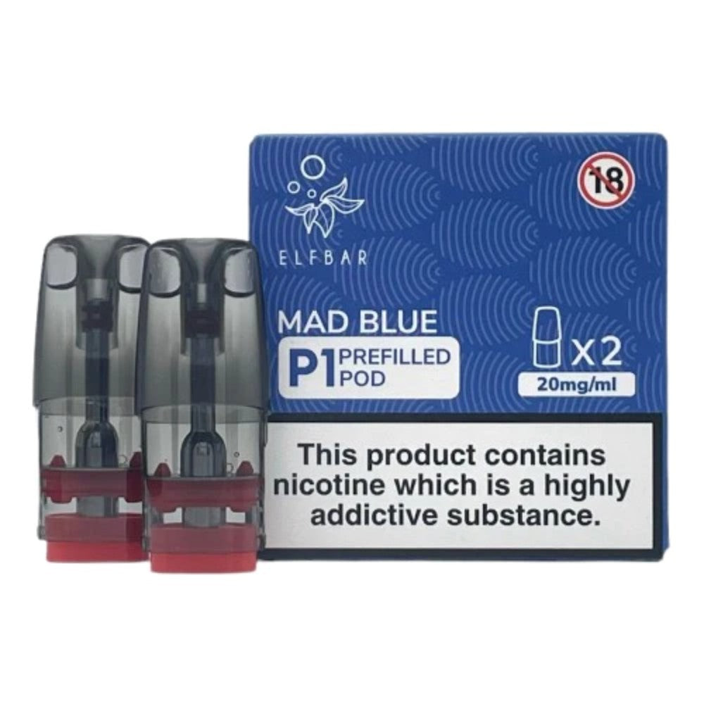 Elf Bar Mate P1 Mad Blue Pods (2 Pack) | Nic Salt Carts
