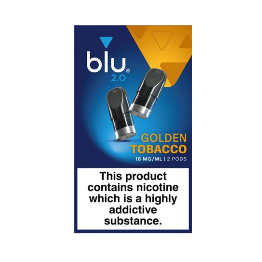 Blu 2 Golden Tobacco Pods | Free UK delivery