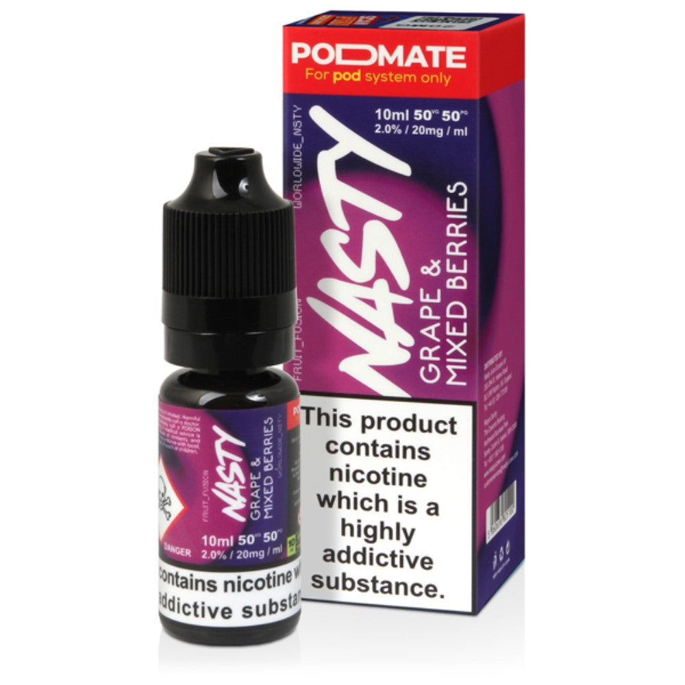 Nasty Juice PodMate E Liquid | Grape & Mixed Berries | 10ml UK Seller
