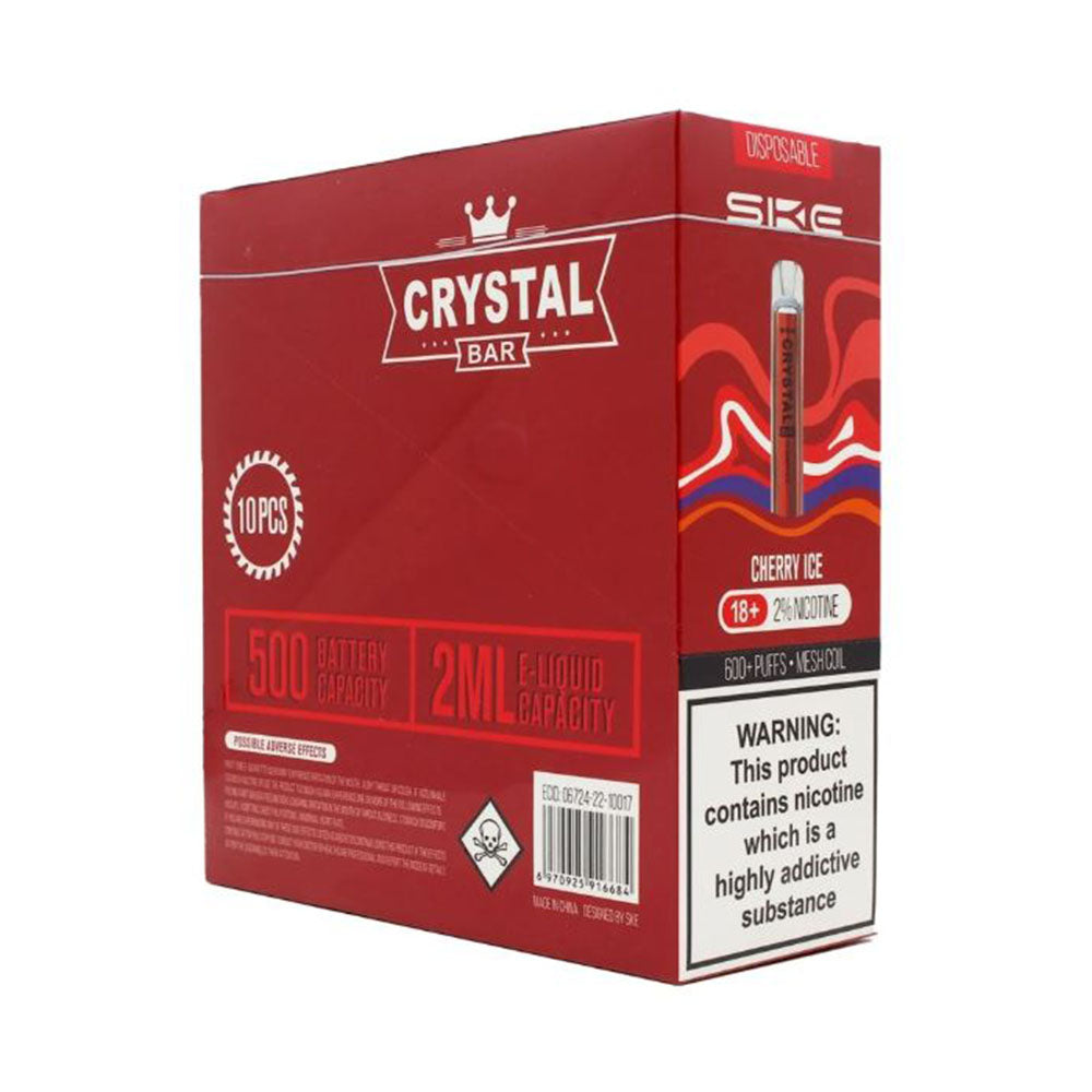 SKE Crystal Bar Cherry Ice Vapes | 10 Pack | Free UK Delivery